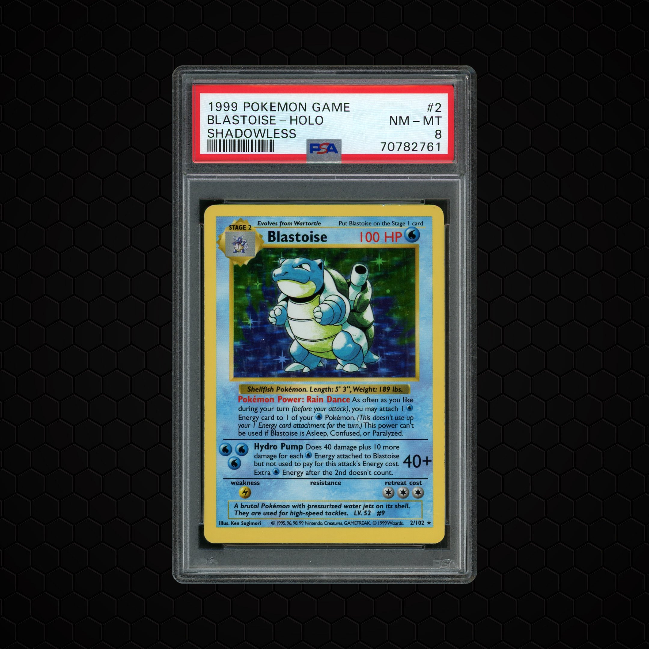 1999 Game Shadowless Blastoise #2 PSA 8 - 13062